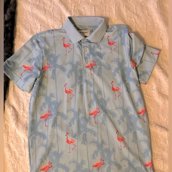 Goodfellow & Co | Shirts | Goodfellows Hawaiian Golf Shirt Flamingos ...